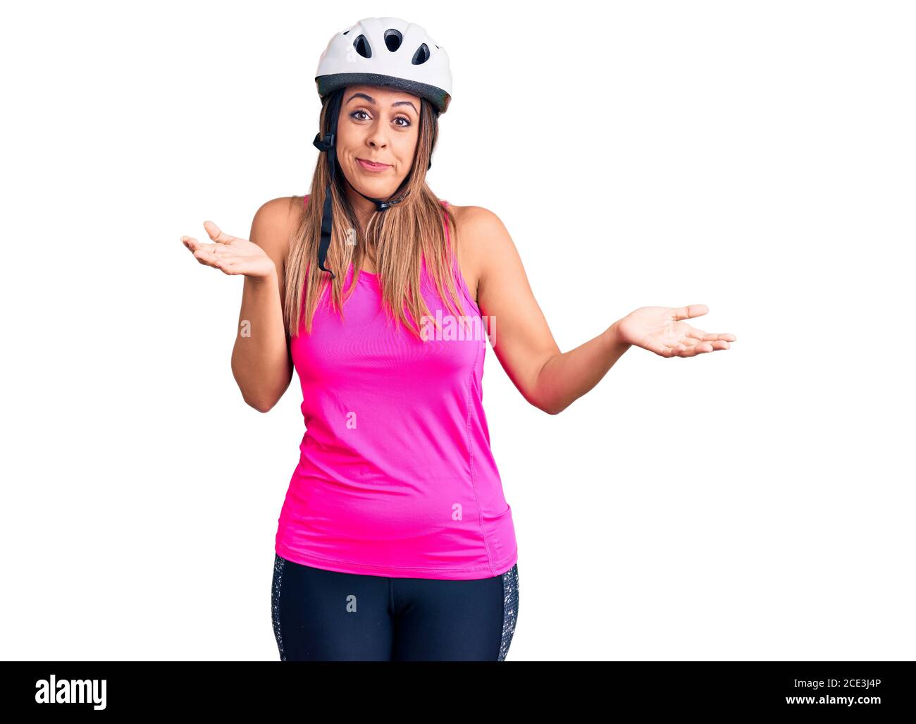 Confused female cyclist hi-res stock photography and images - Alamy