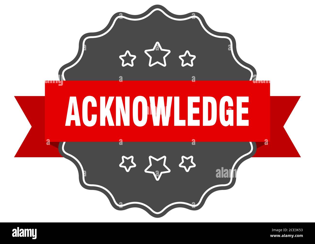 acknowledge label. acknowledge isolated seal. Retro sticker sign Stock ...