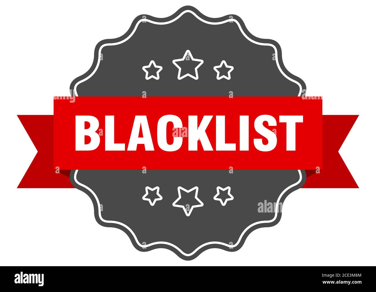 blacklist label. blacklist isolated seal. Retro sticker sign Stock ...