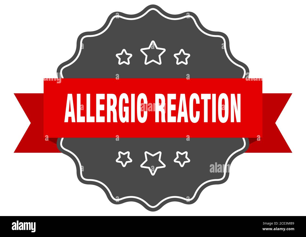 allergic reaction label. allergic reaction isolated seal. Retro sticker ...