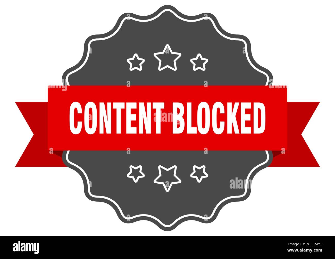 content blocked label. content blocked isolated seal. Retro sticker ...