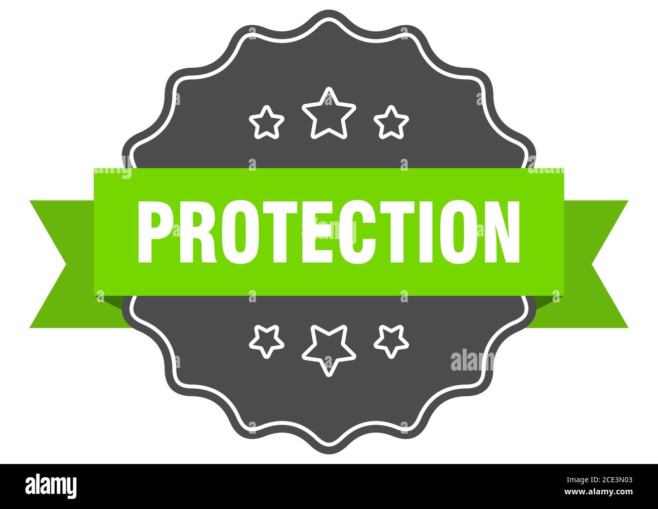 protection label. protection isolated seal. Retro sticker sign Stock ...