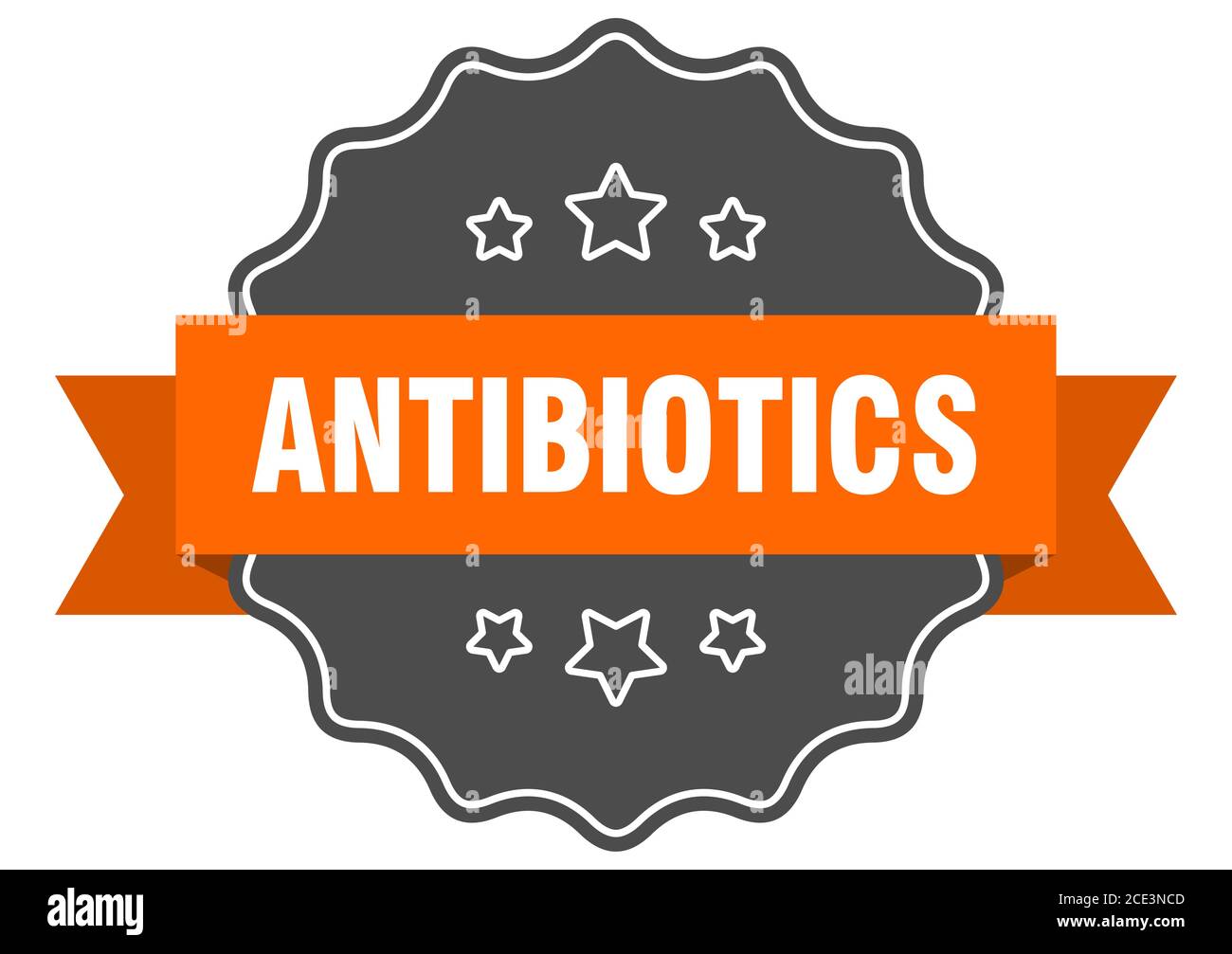 antibiotics label. antibiotics isolated seal. Retro sticker sign Stock ...