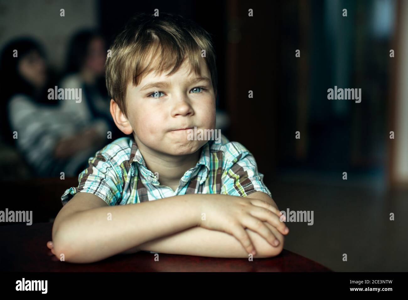 Portrait of a little boy in his room at home Stock Photo - Alamy