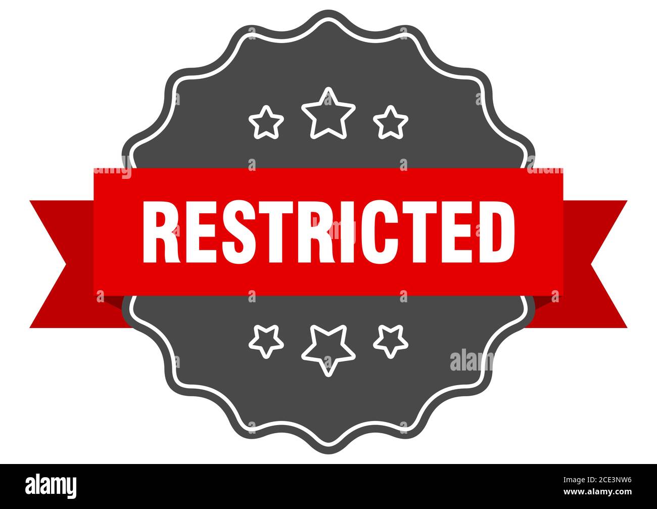 restricted label. restricted isolated seal. Retro sticker sign Stock ...