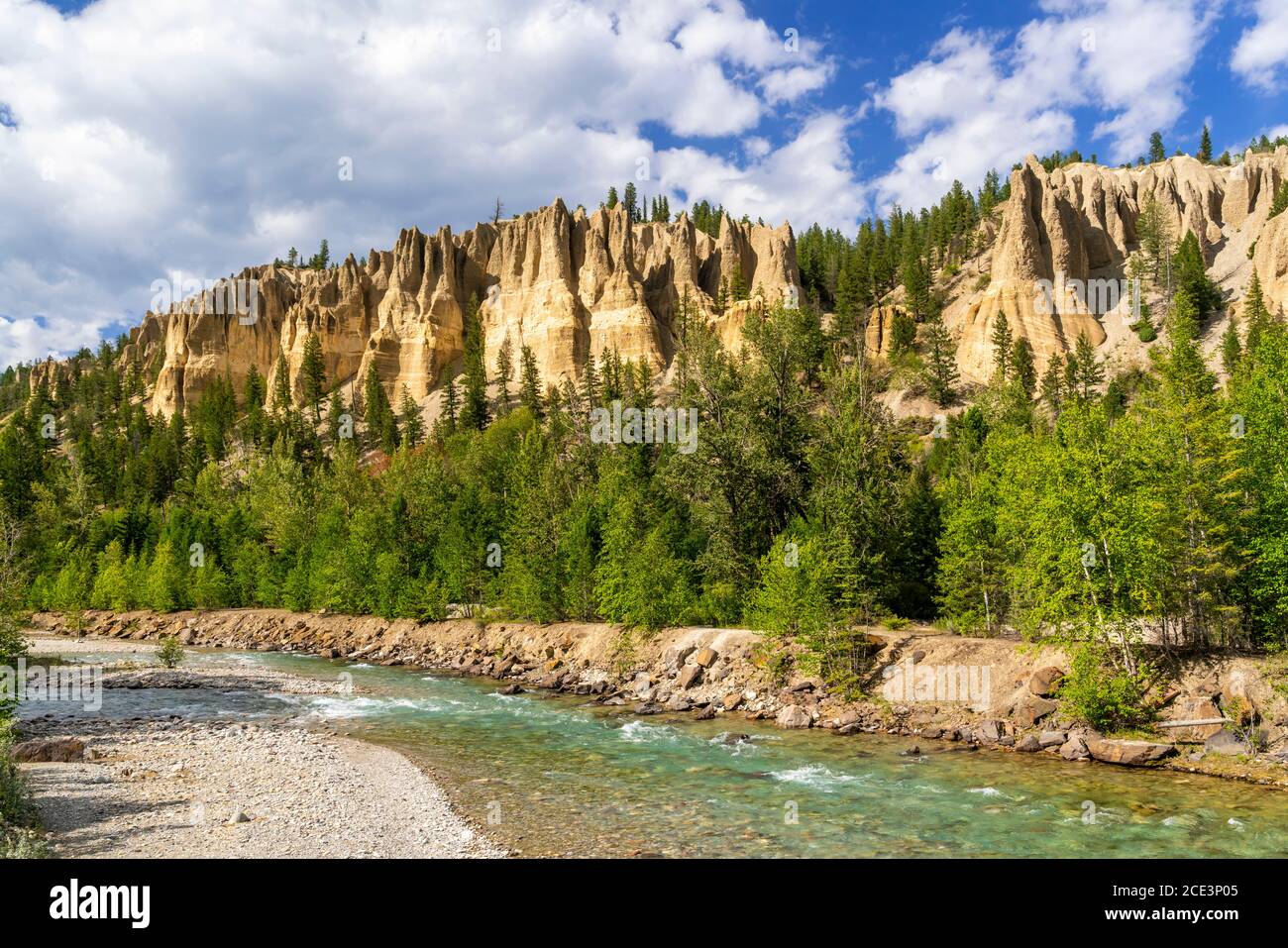The Dutch Creek Hoodoo rock formations near Fairmont Hot Springs ...