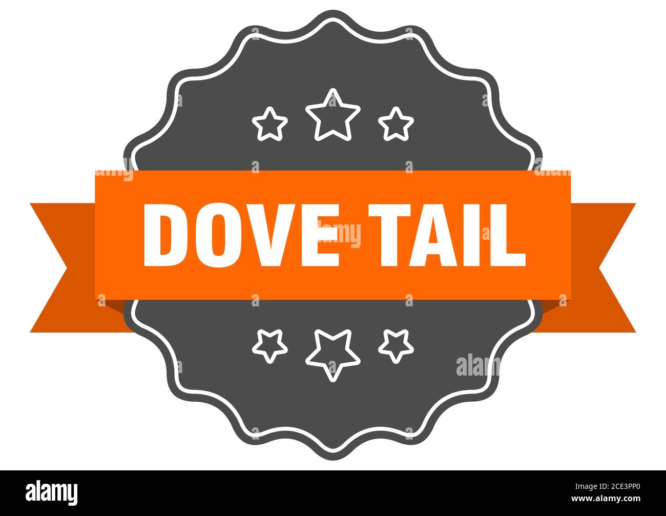 dove tail label. dove tail isolated seal. Retro sticker sign Stock ...