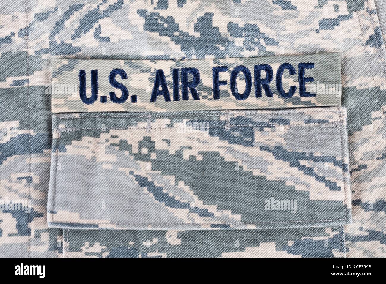 US AIR FORCE branch tape on digital tiger-stripe pattern Airman Battle ...