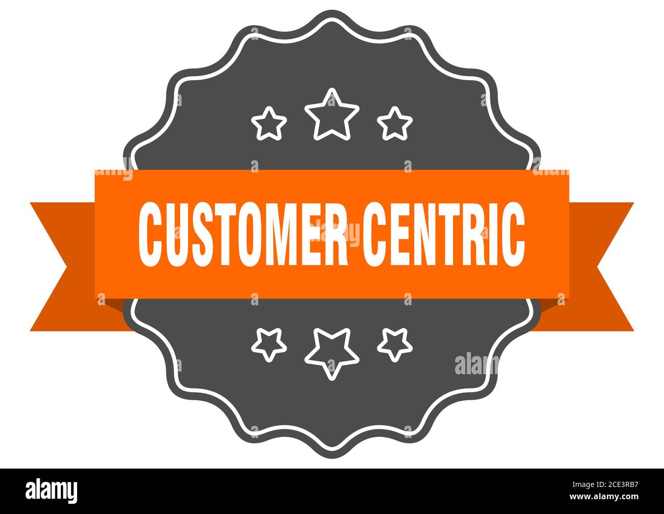 customer centric label. customer centric isolated seal. Retro sticker ...