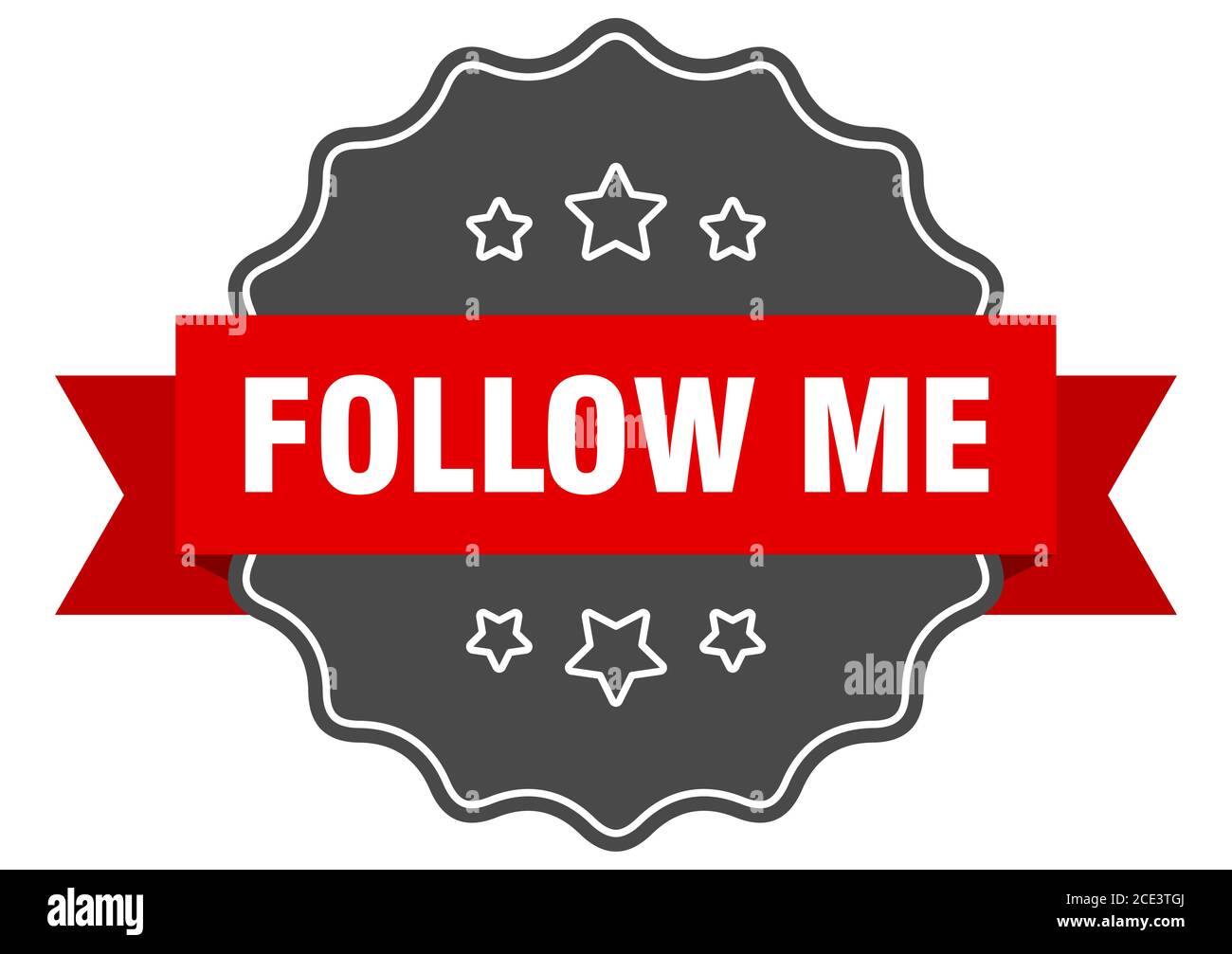 follow me label. follow me isolated seal. Retro sticker sign Stock ...
