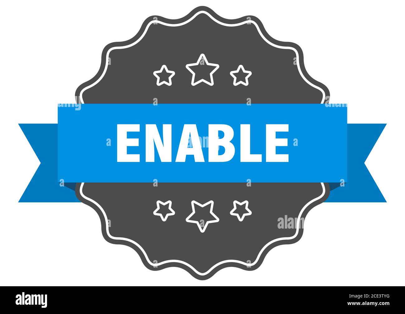 enable label. enable isolated seal. Retro sticker sign Stock Vector ...