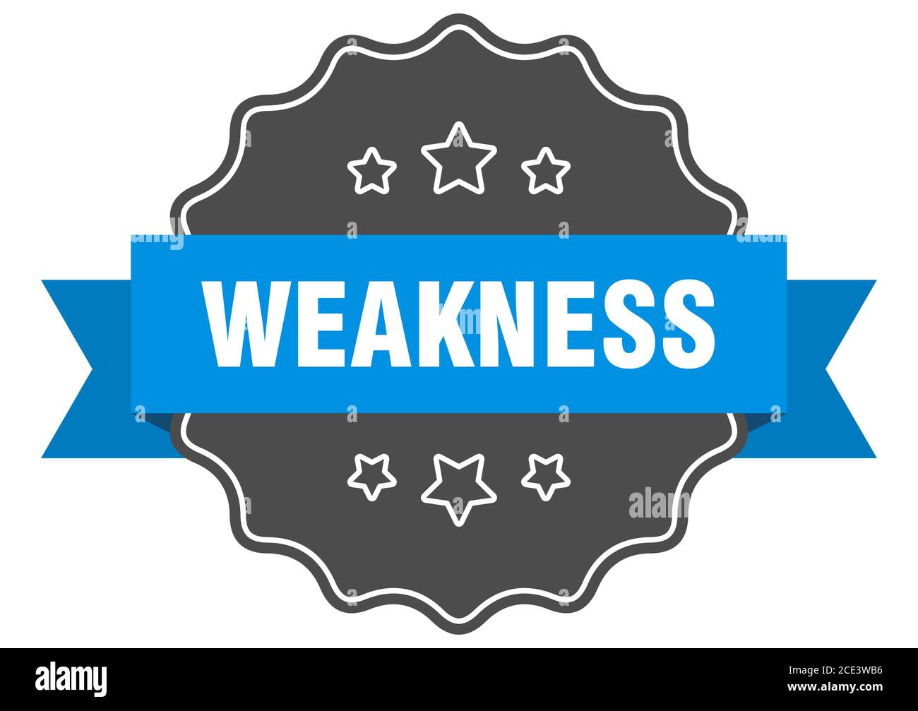 weakness label. weakness isolated seal. Retro sticker sign Stock Vector ...