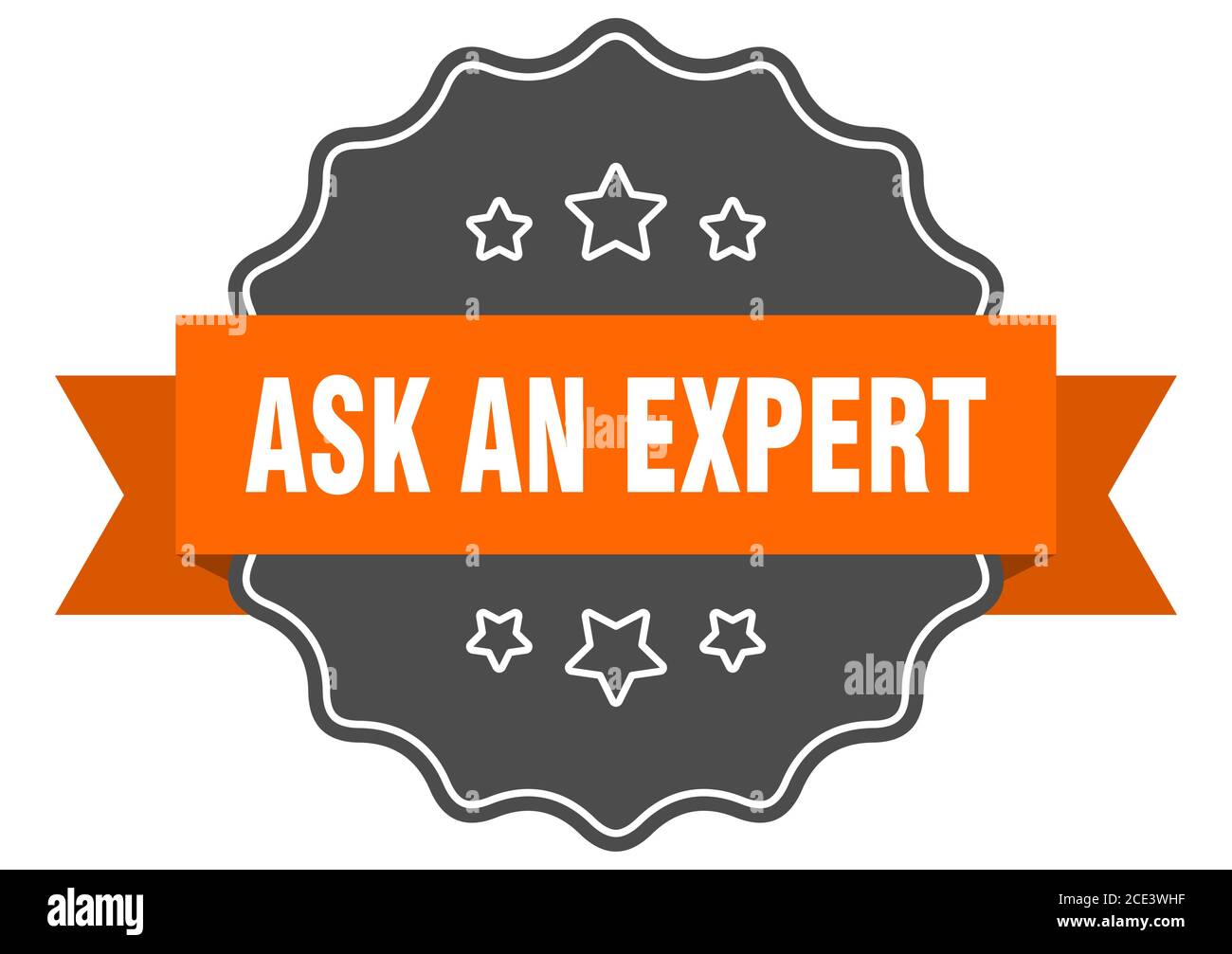 ask an expert label. ask an expert isolated seal. Retro sticker sign ...