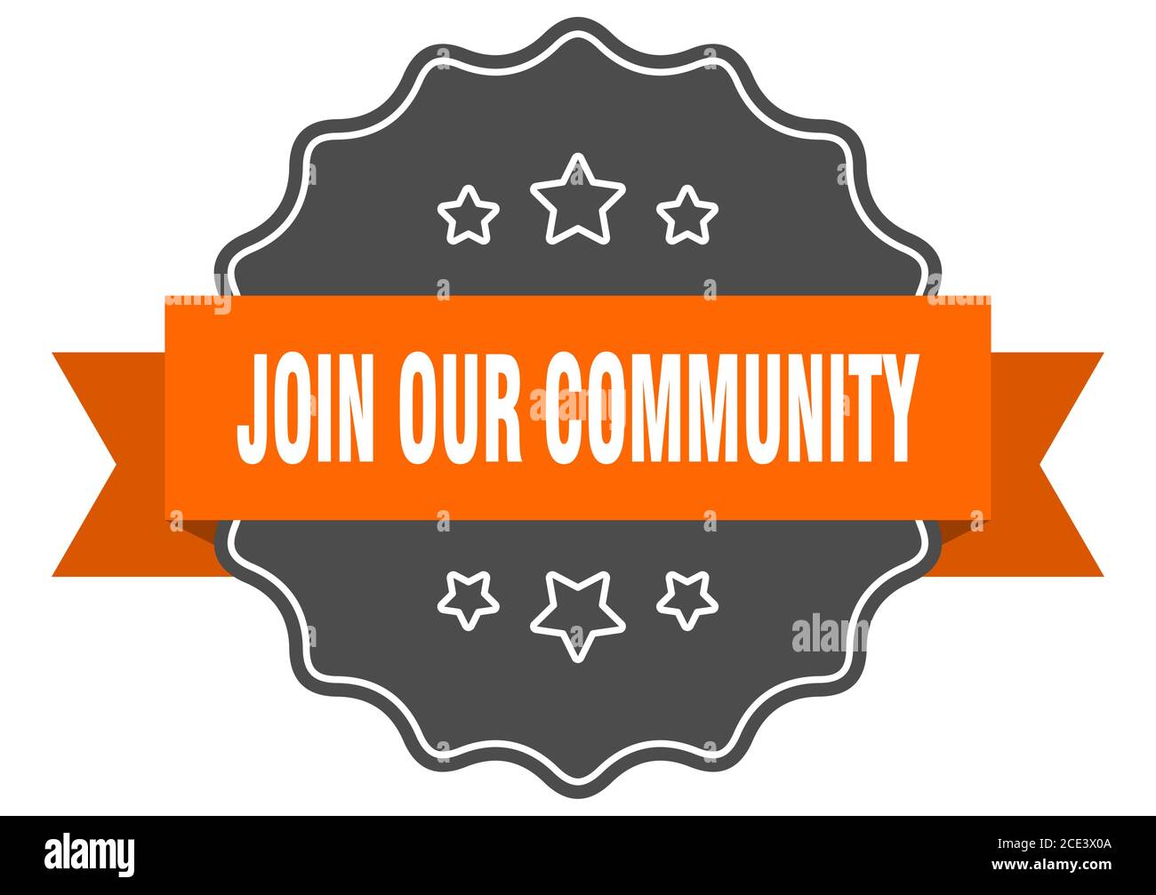 join our community label. join our community isolated seal. Retro ...