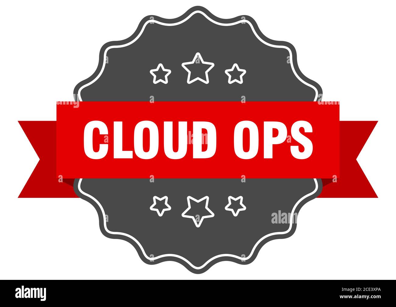 cloud ops label. cloud ops isolated seal. Retro sticker sign Stock ...