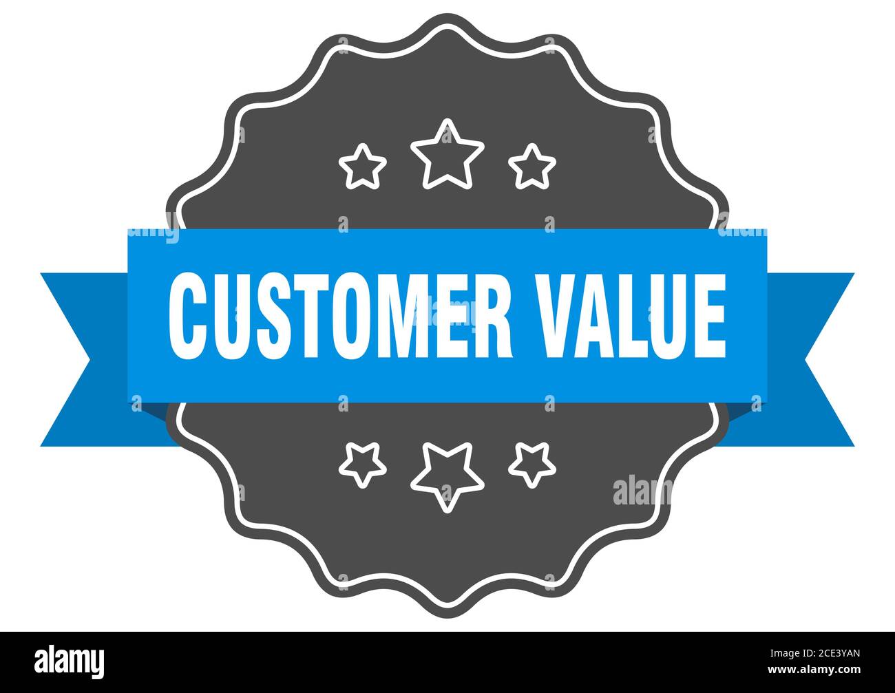 customer value label. customer value isolated seal. Retro sticker sign ...