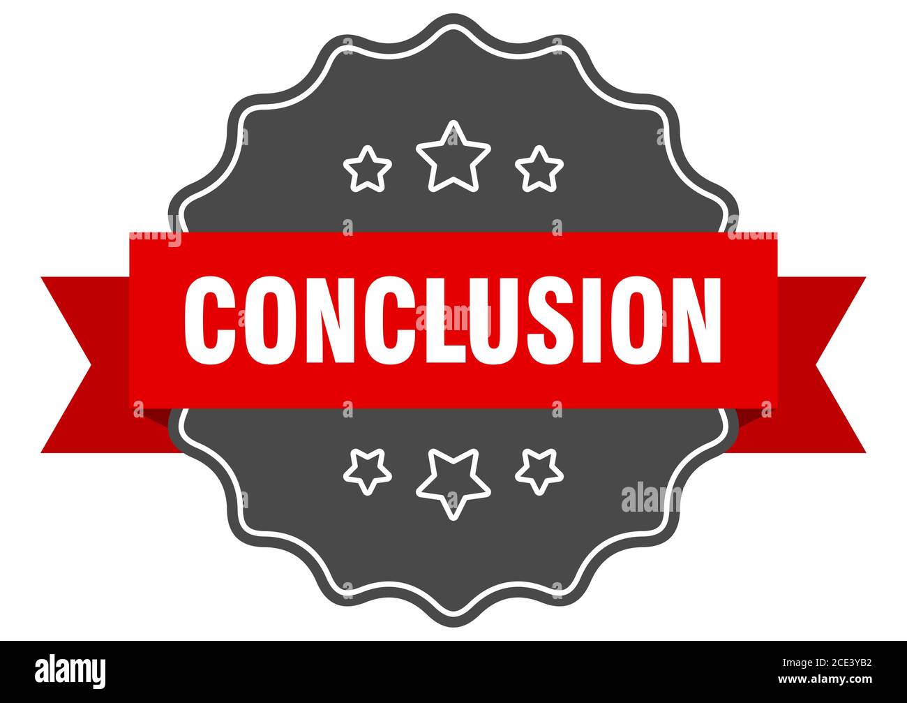conclusion label. conclusion isolated seal. Retro sticker sign Stock ...