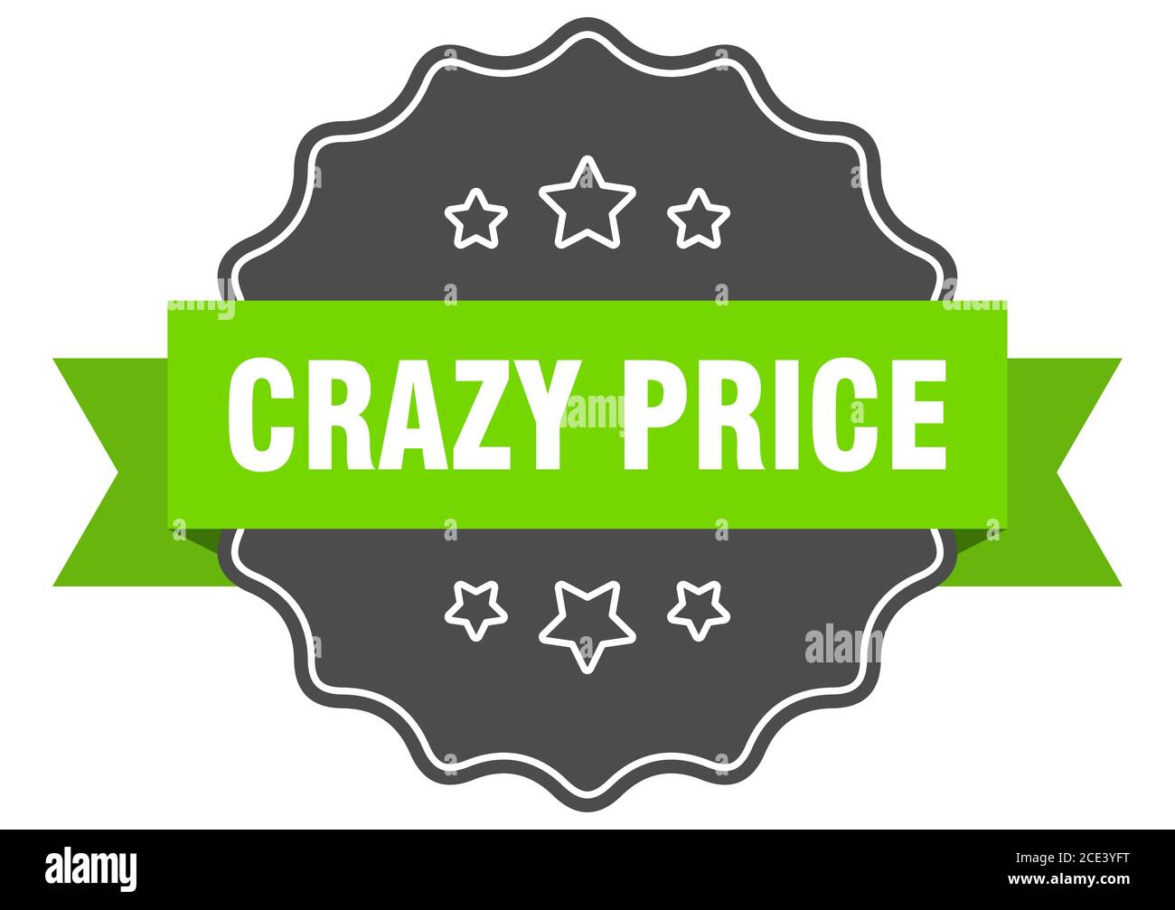 crazy price label. crazy price isolated seal. Retro sticker sign Stock ...