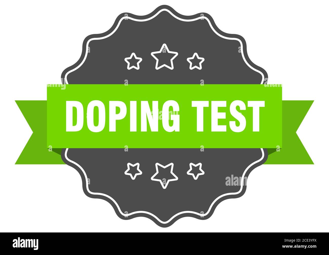doping test label. doping test isolated seal. Retro sticker sign Stock ...