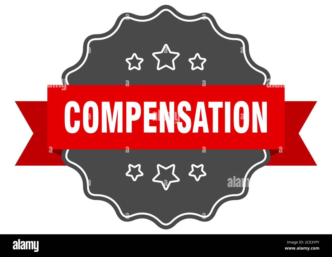 compensation label. compensation isolated seal. Retro sticker sign ...