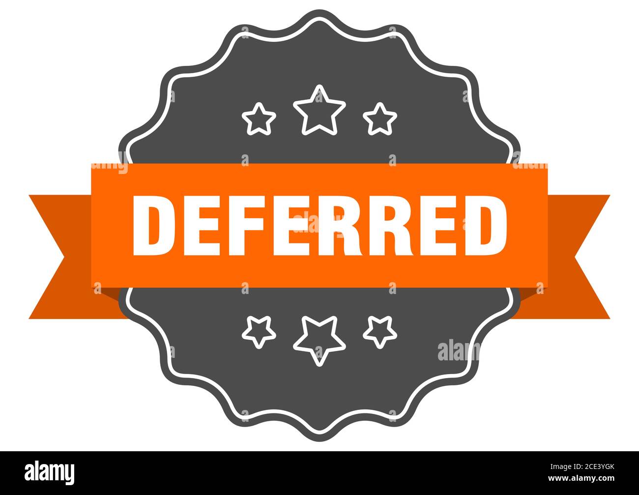 deferred label. deferred isolated seal. Retro sticker sign Stock Vector ...