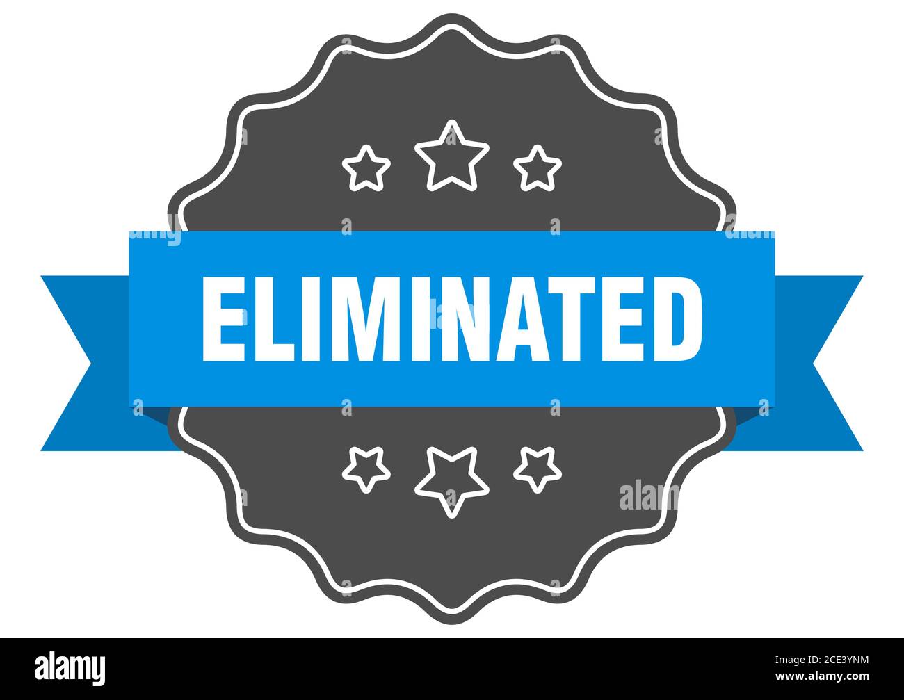 eliminated label. eliminated isolated seal. Retro sticker sign Stock ...
