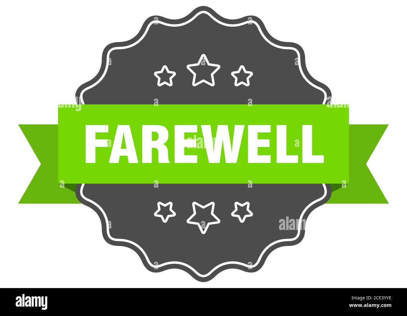 farewell label. farewell isolated seal. Retro sticker sign Stock Vector ...