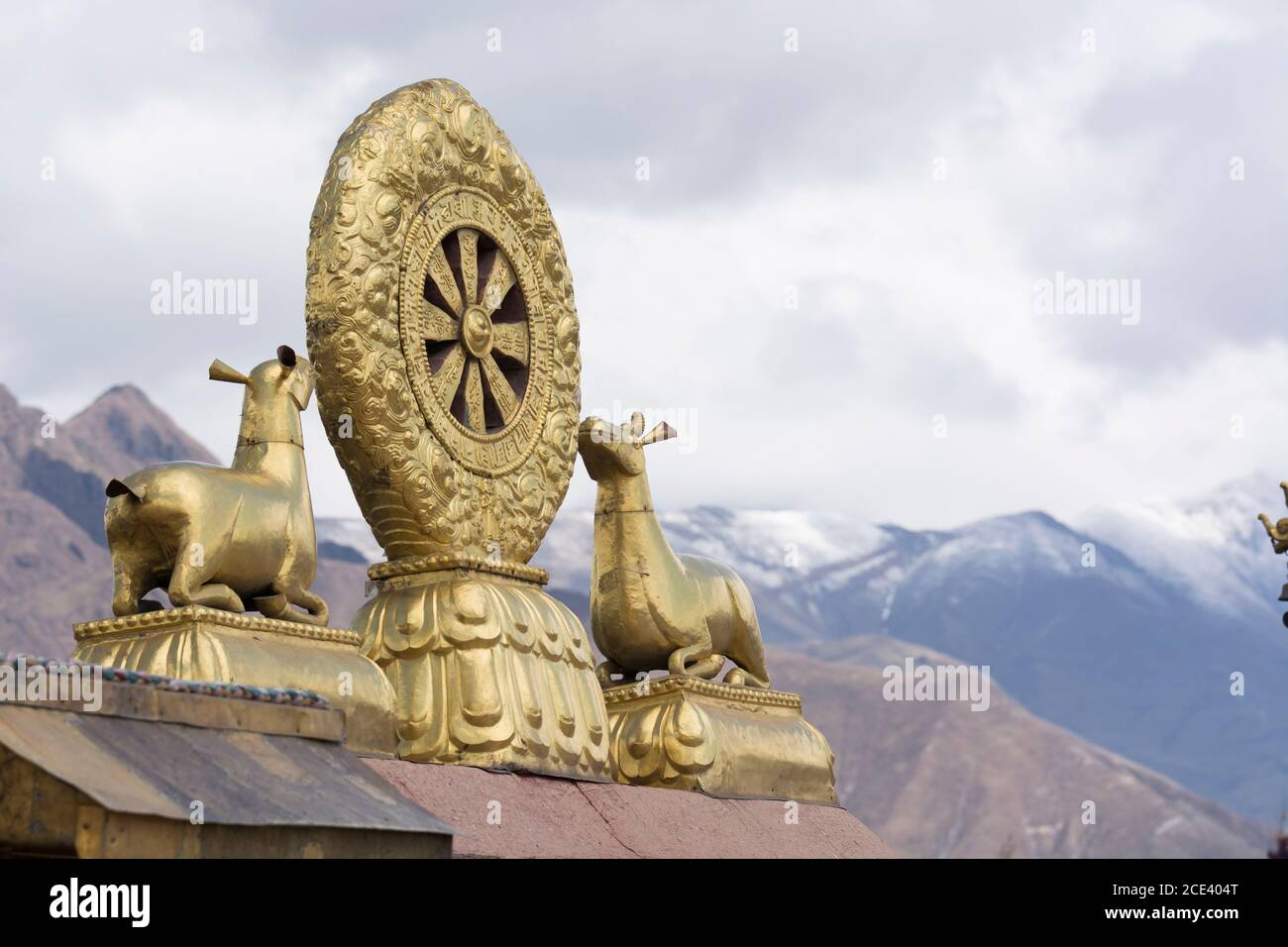 The roofs of Ramoche temple, Lhasa Tibet Stock Photo - Alamy