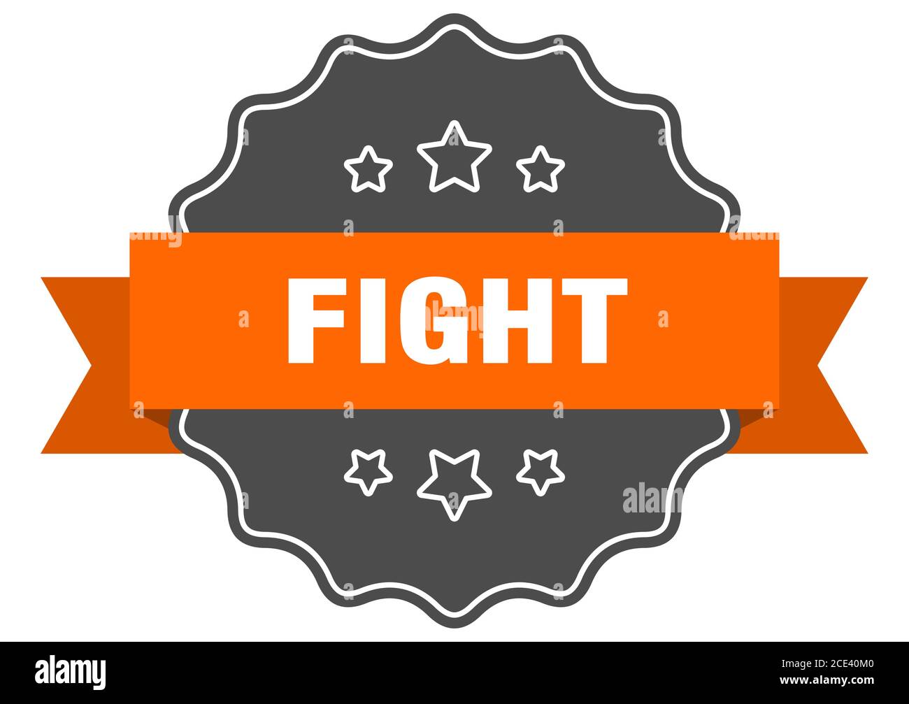 fight label. fight isolated seal. Retro sticker sign Stock Vector Image ...