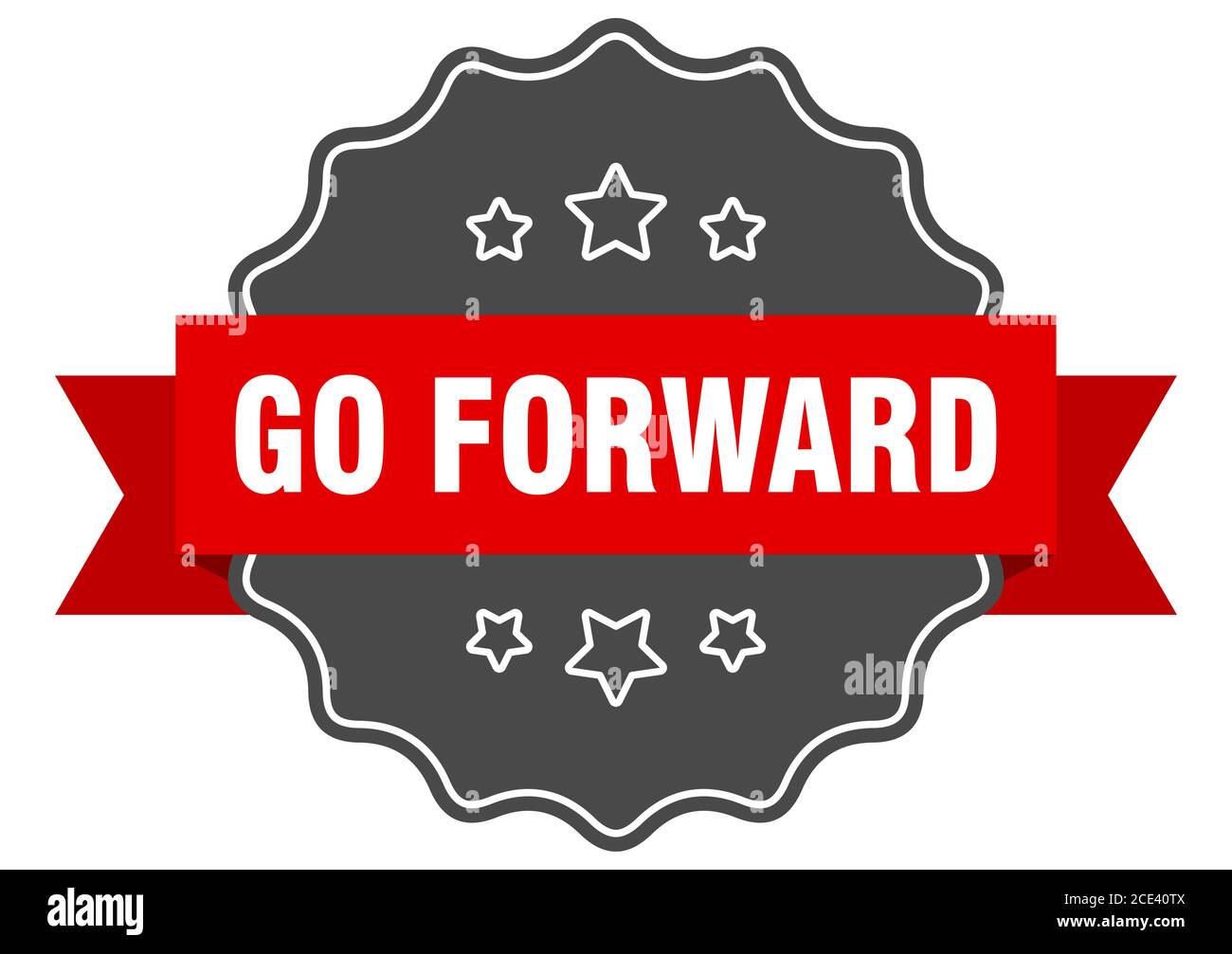 go forward label. go forward isolated seal. Retro sticker sign Stock ...
