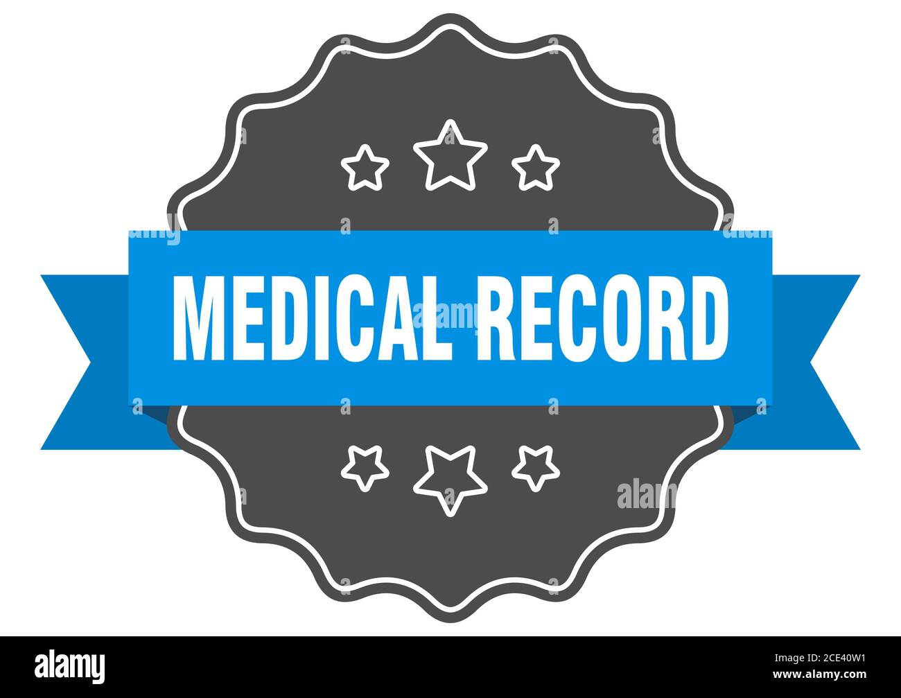 medical record label. medical record isolated seal. Retro sticker sign ...