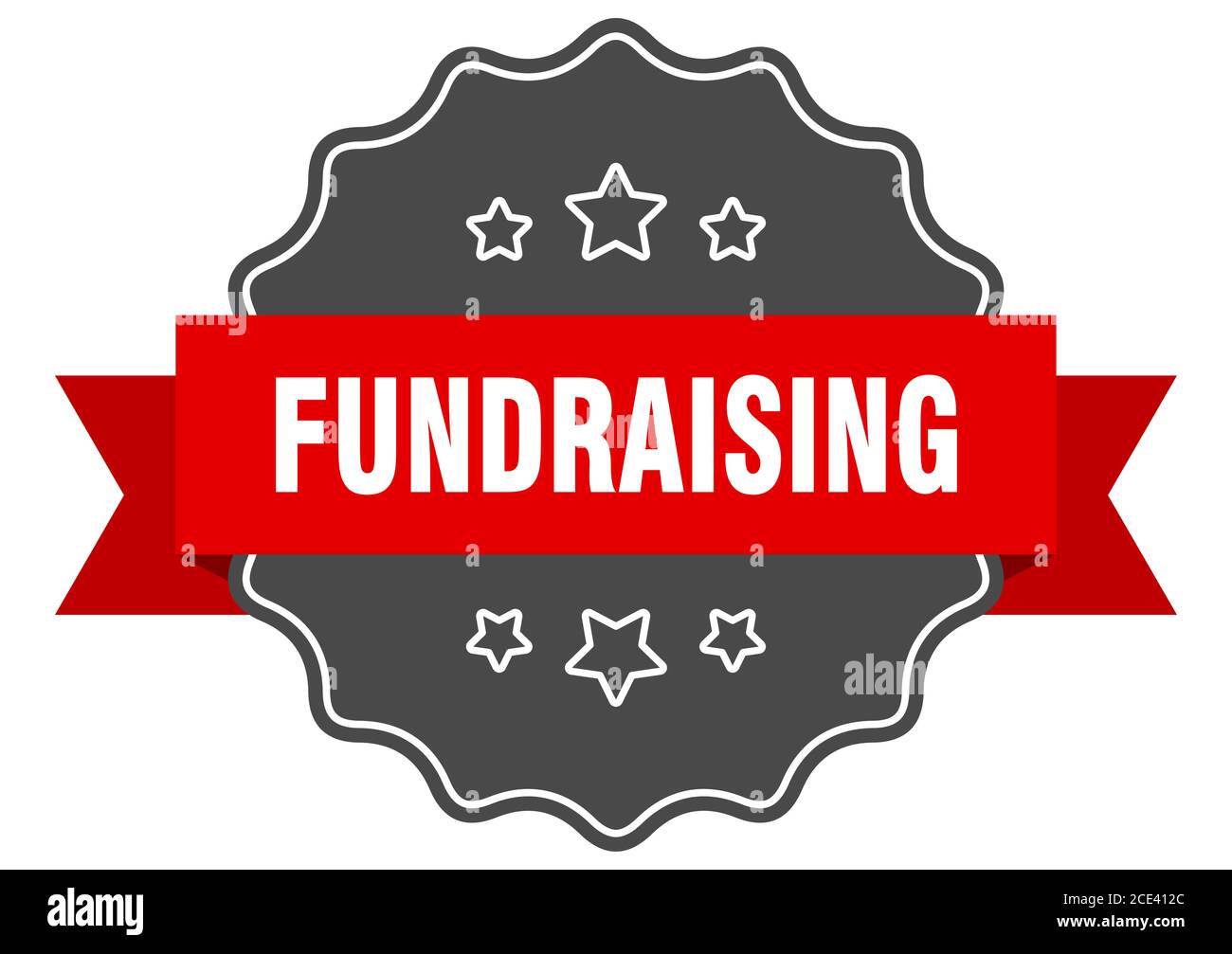 fundraising label. fundraising isolated seal. Retro sticker sign Stock ...