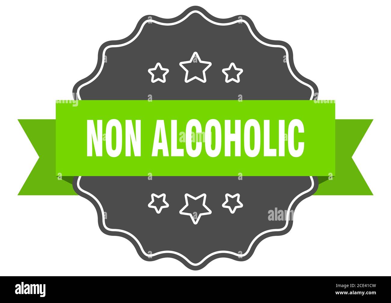 non alcoholic label. non alcoholic isolated seal. Retro sticker sign ...