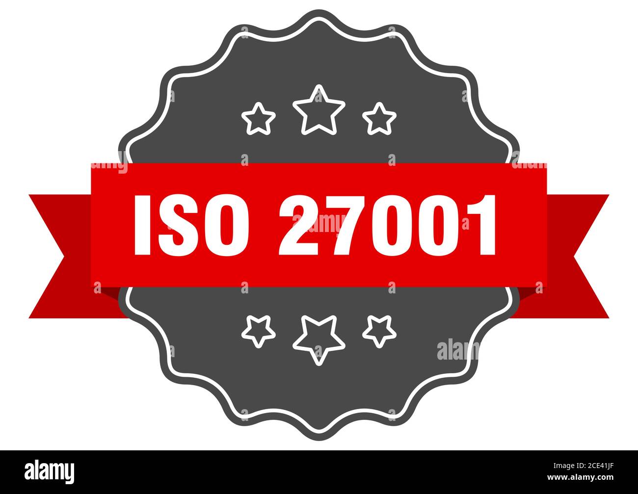 iso 27001 label. iso 27001 isolated seal. Retro sticker sign Stock ...