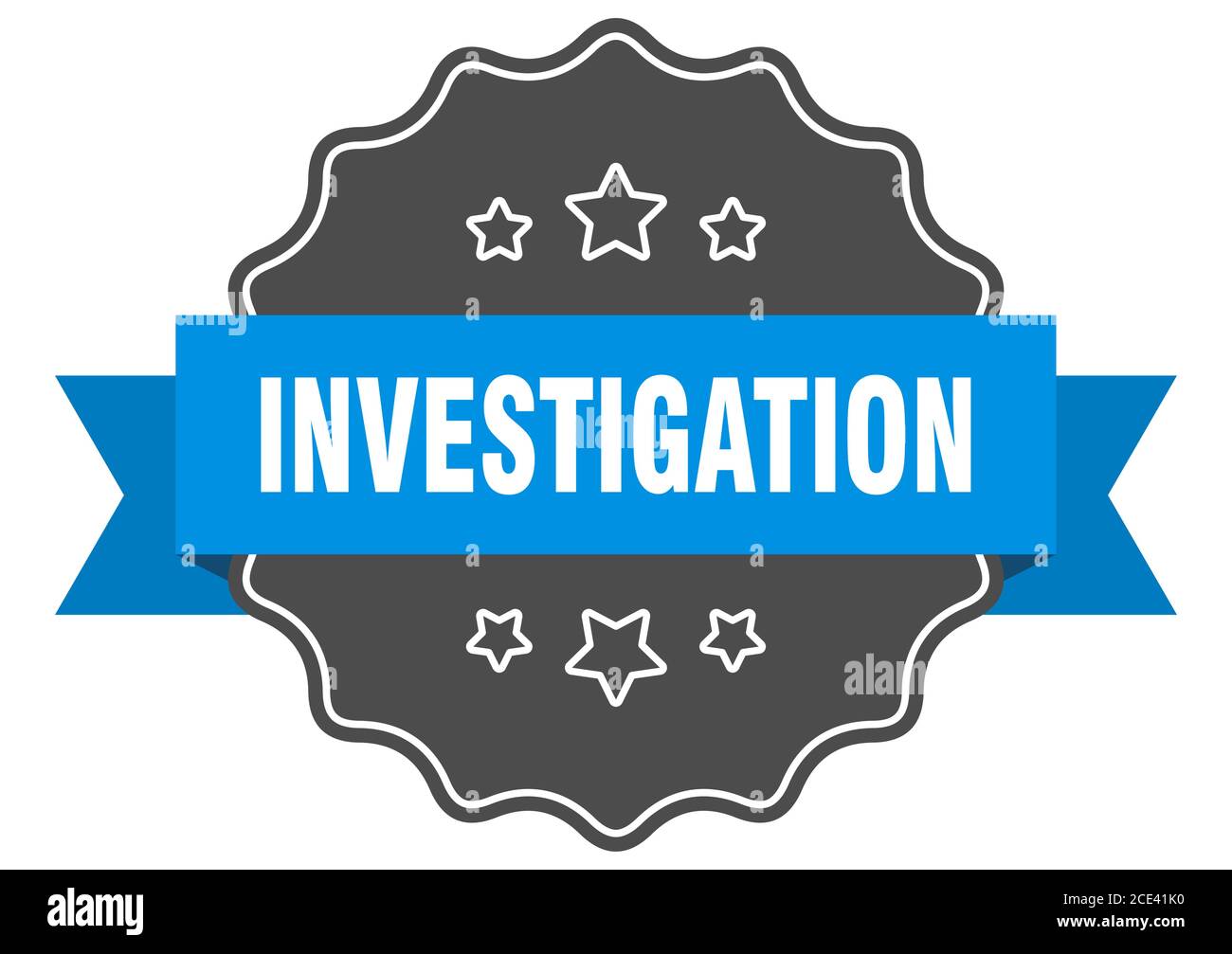 investigation label. investigation isolated seal. Retro sticker sign ...