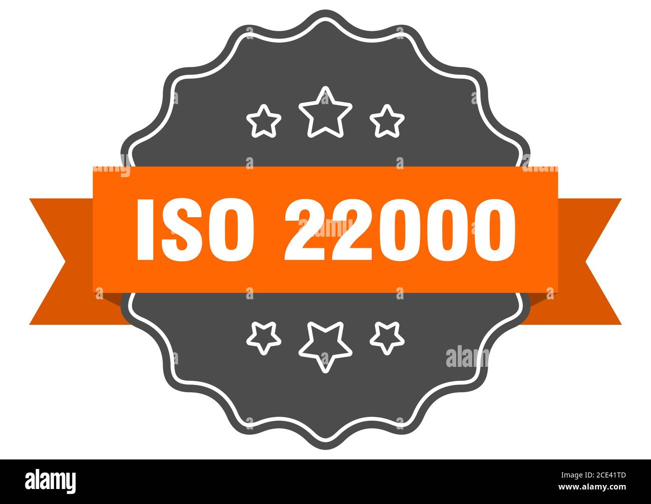 iso 22000 label. iso 22000 isolated seal. Retro sticker sign Stock ...