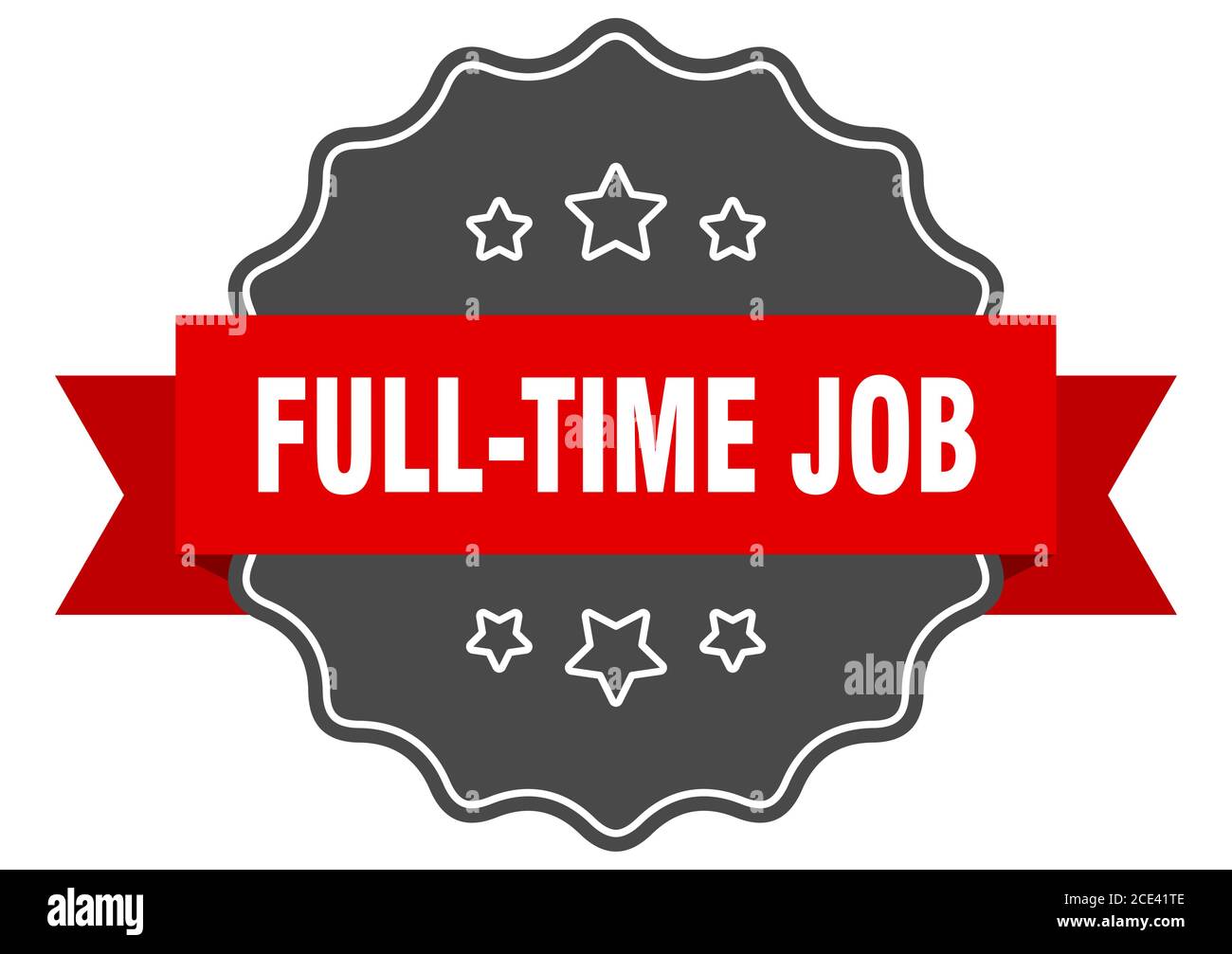 full-time job label. full-time job isolated seal. Retro sticker sign ...