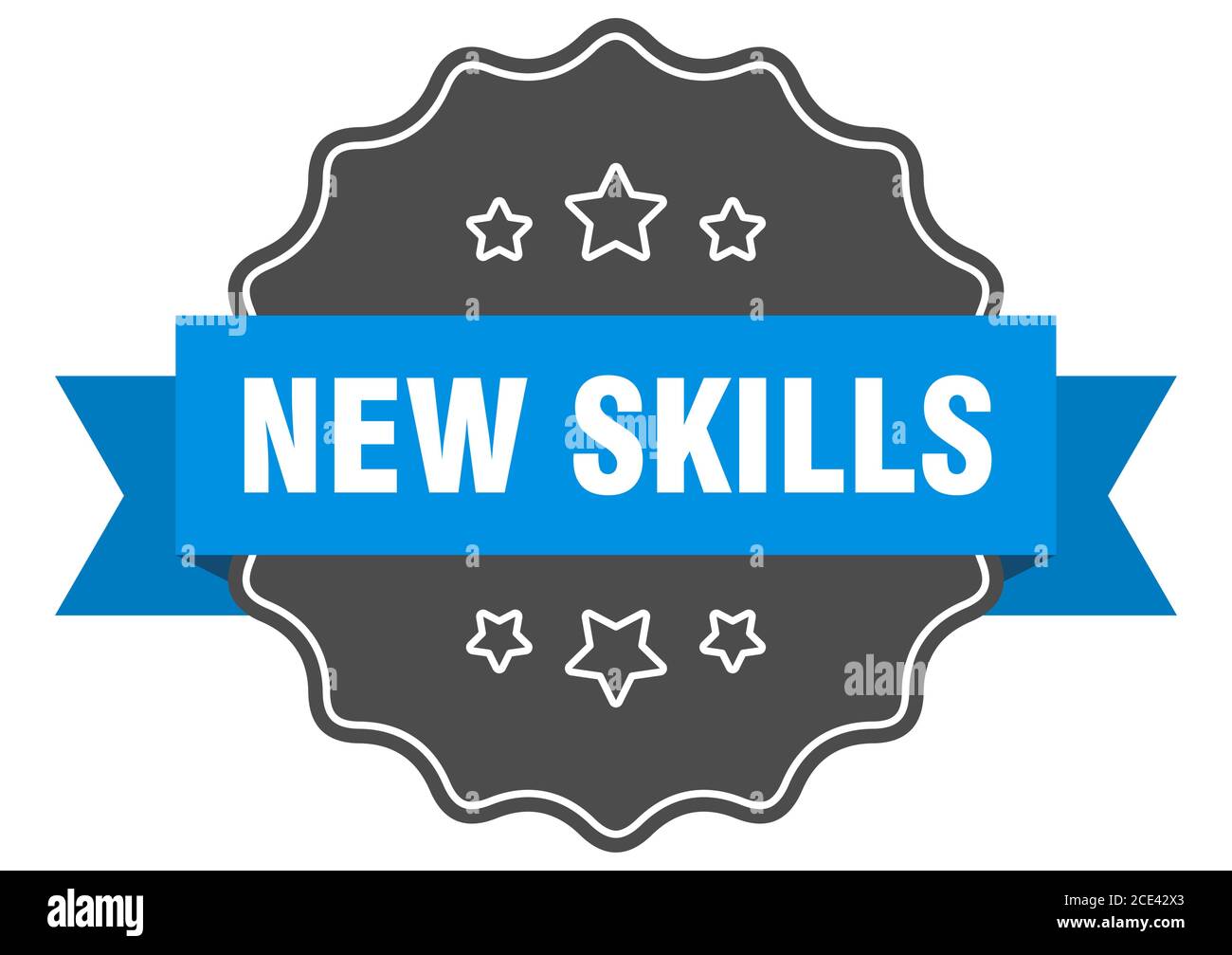 new skills label. new skills isolated seal. Retro sticker sign Stock ...