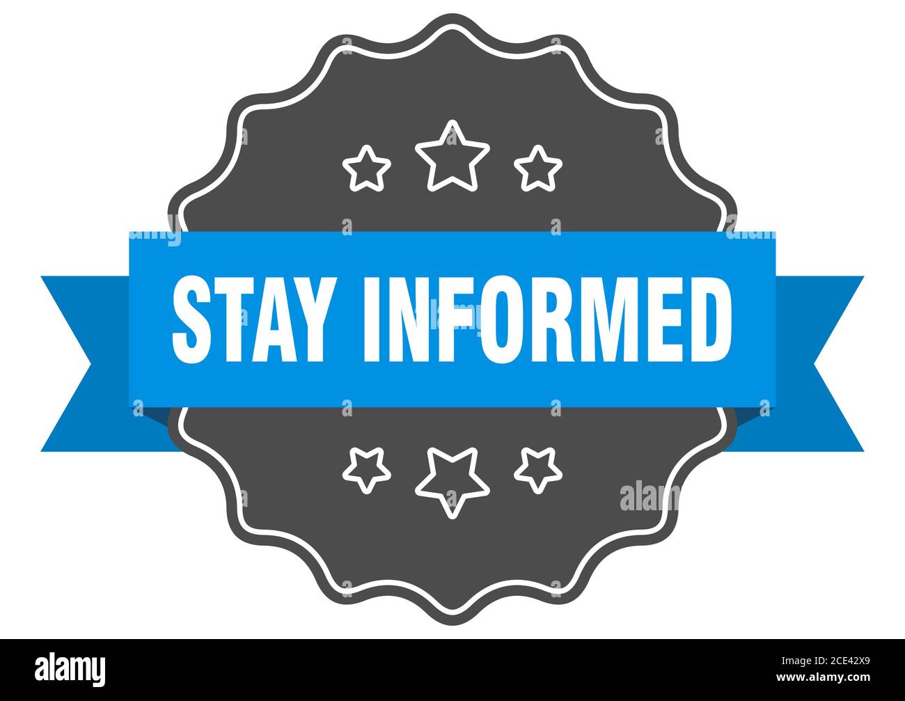 stay informed label. stay informed isolated seal. Retro sticker sign ...