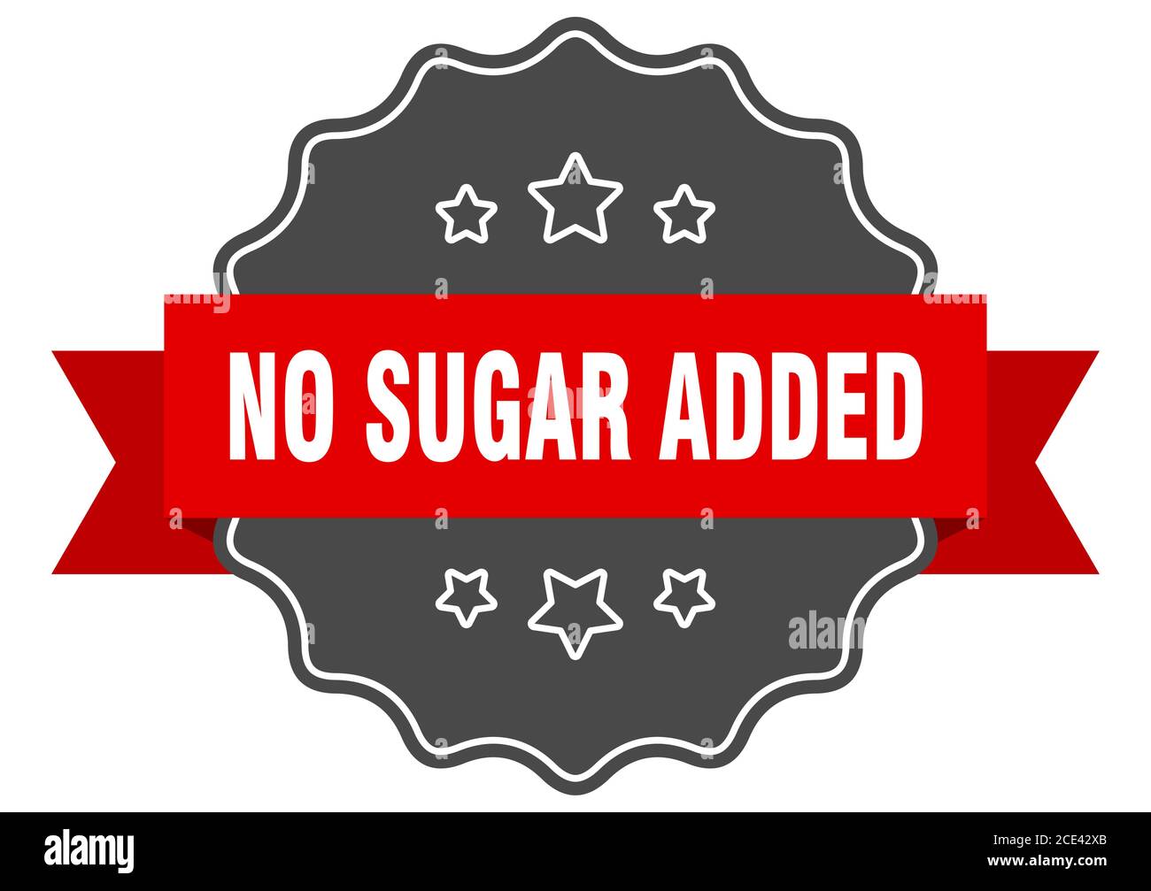 no sugar added label. no sugar added isolated seal. Retro sticker sign ...