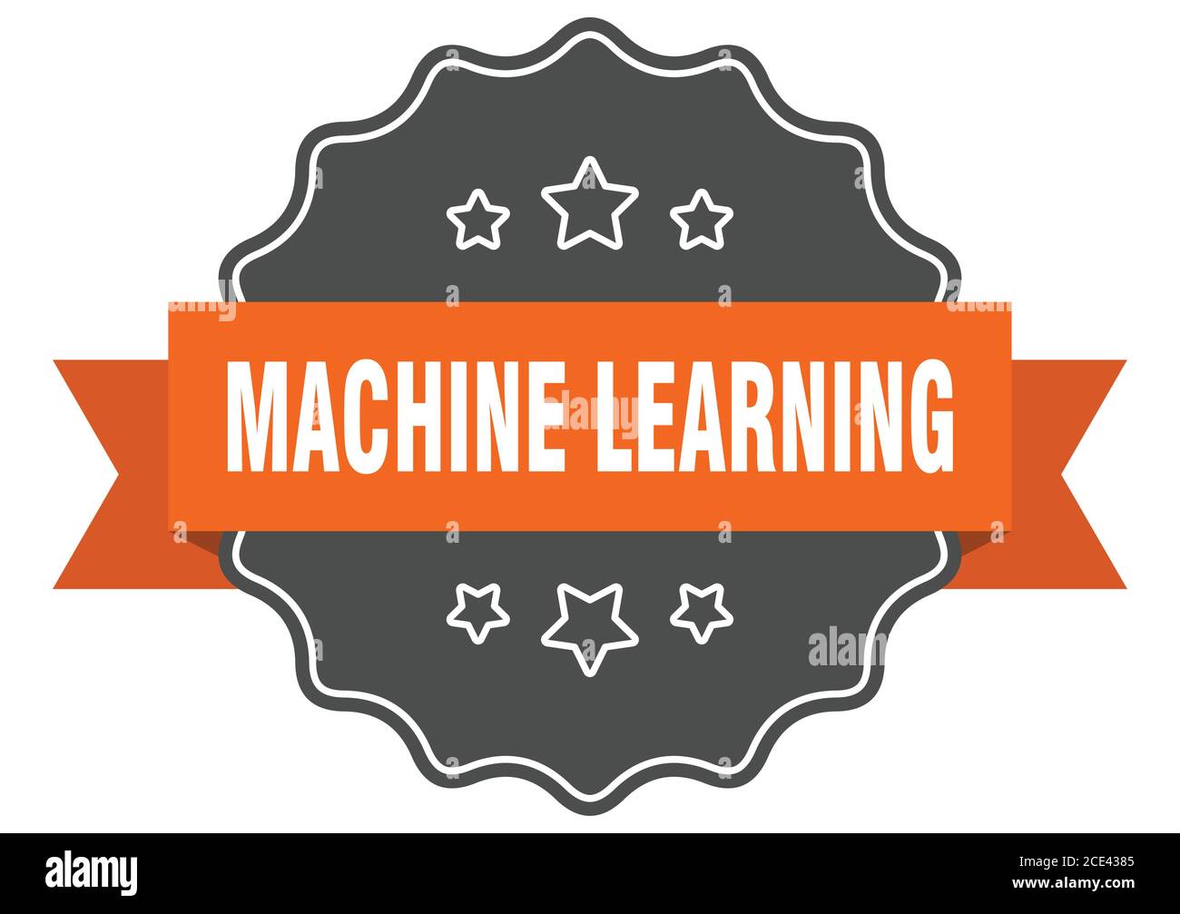 machine learning label. machine learning isolated seal. Retro sticker ...
