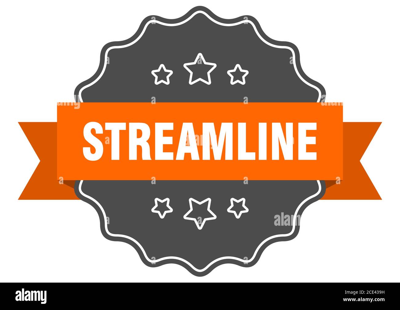 streamline label. streamline isolated seal. Retro sticker sign Stock ...