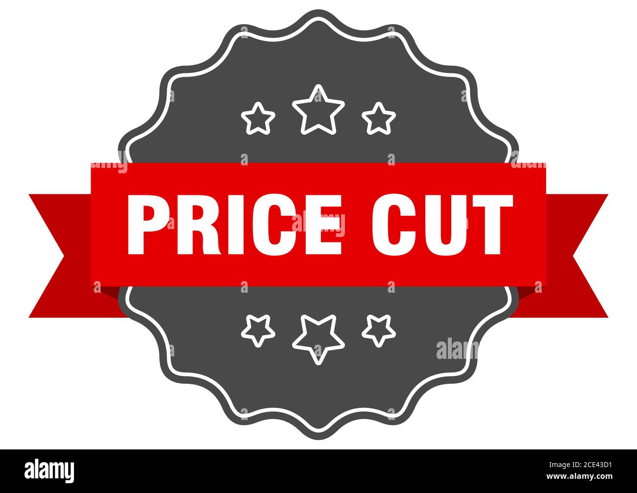 price cut label. price cut isolated seal. Retro sticker sign Stock ...