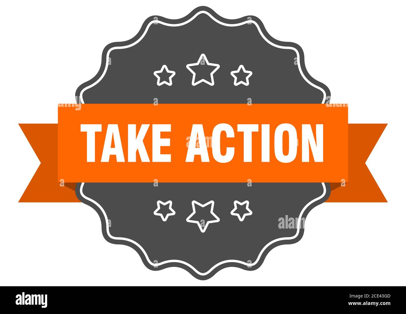 take action label. take action isolated seal. Retro sticker sign Stock ...