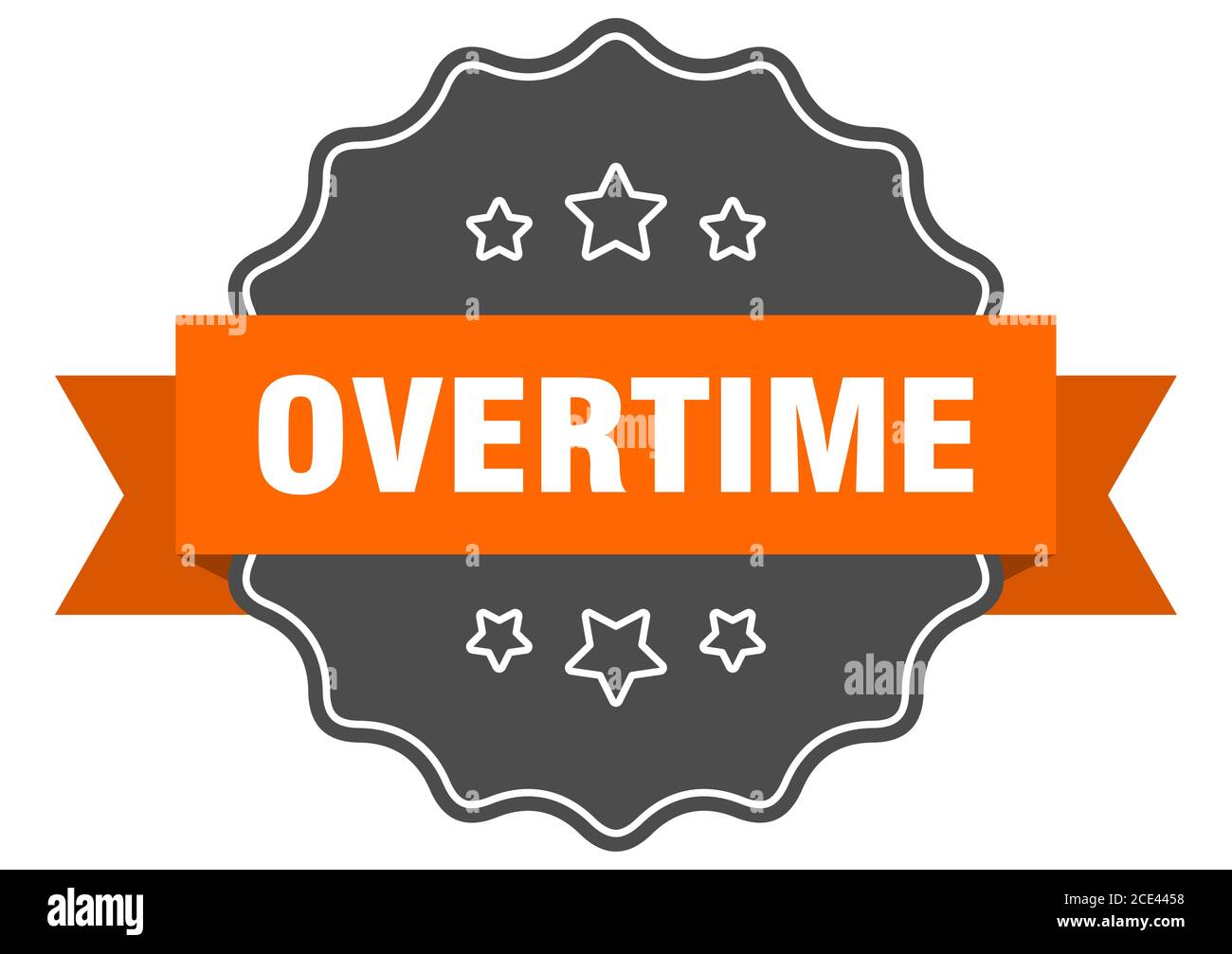 overtime label. overtime isolated seal. Retro sticker sign Stock Vector ...