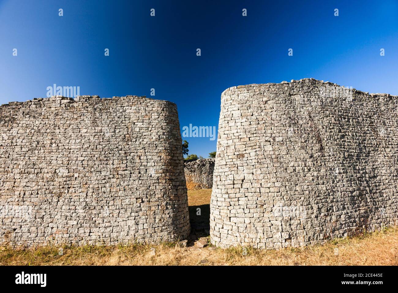 Great Zimbabwe ruins, great wall and entrance of "the Great Enclosure ...