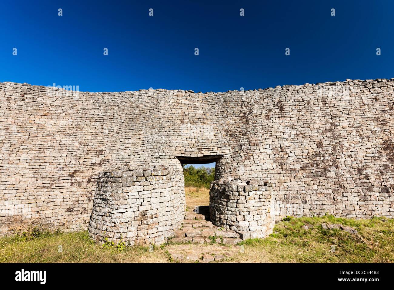 Great Zimbabwe ruins, great wall and entrance of "the Great Enclosure ...