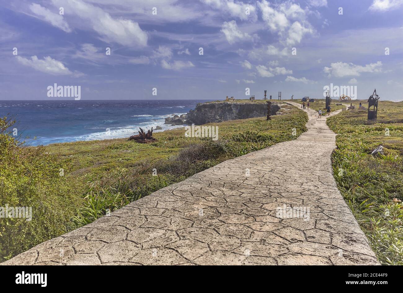 Stone way of sea promontory Stock Photo - Alamy