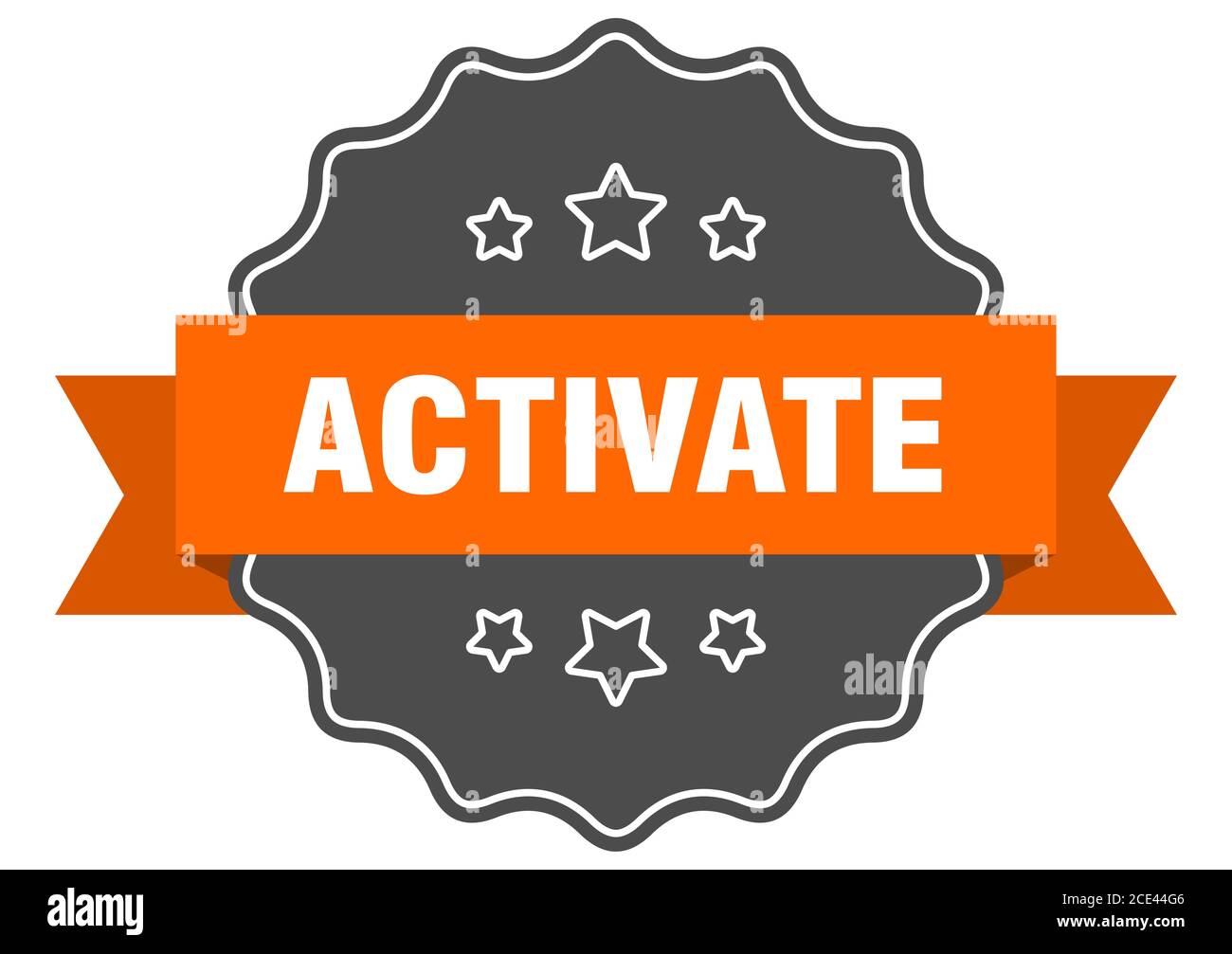 activate label. activate isolated seal. Retro sticker sign Stock Vector ...