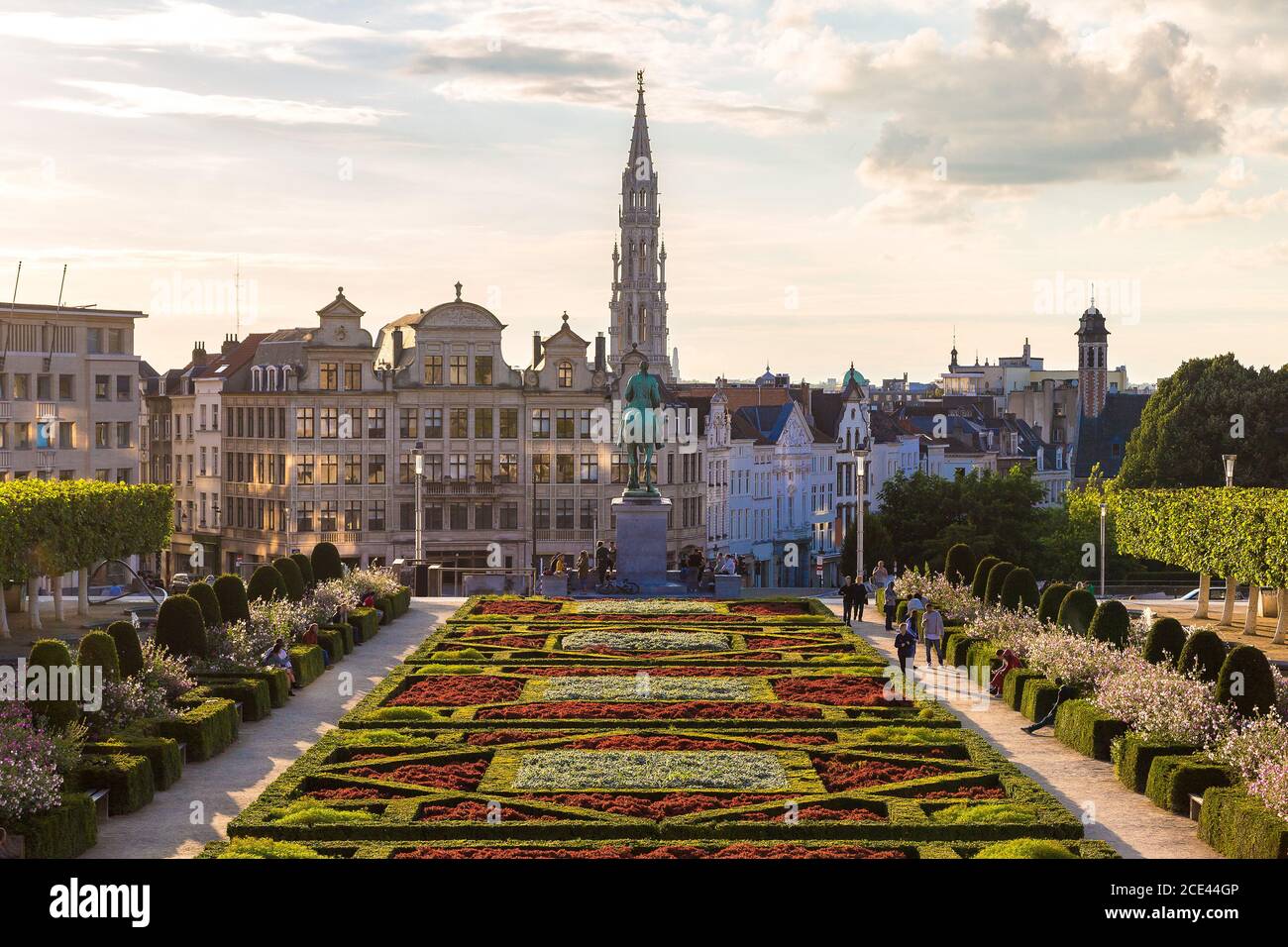 Cityscape of Brussels in a beautiful summer day, Belgium Stock Photo ...